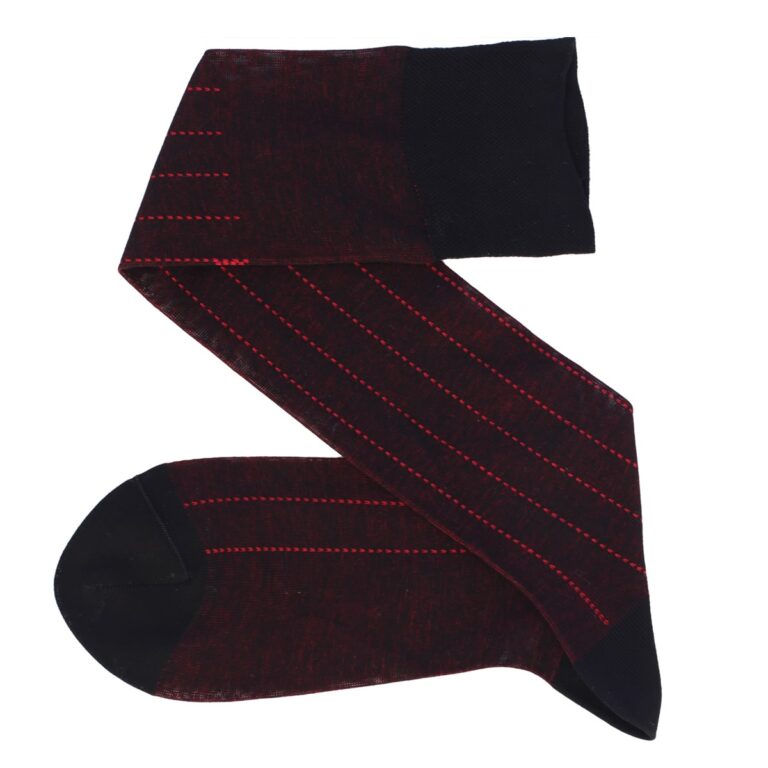 BLACK RED PIN DOT STRIPE SOCKS – Celchuk