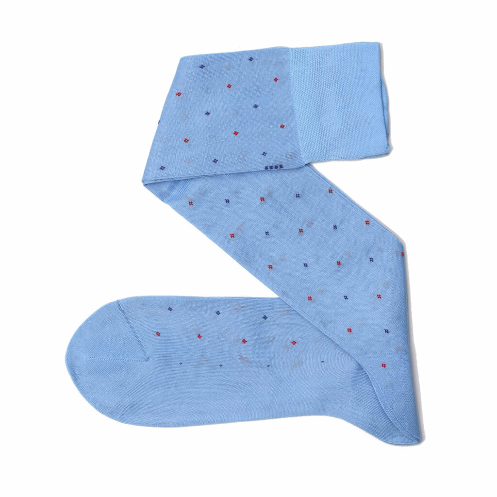 Classic Men’s Sky Blue Dress Socks | Sophisticated Daimond | Over The ...