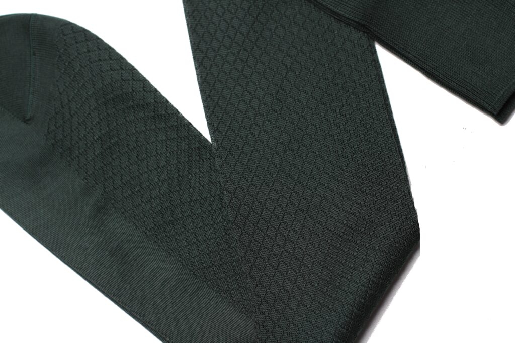 HUNTER GREEN FISHNET COTTON SOCKS – Celchuk